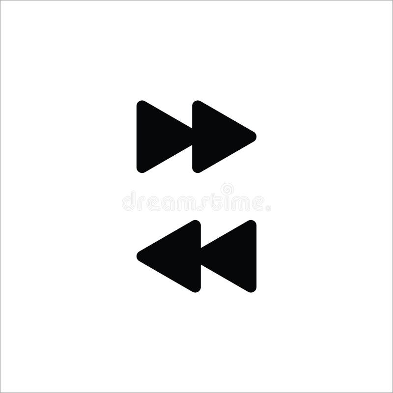 Rewind and Fast Forward Button Vector Icons Stock Illustration ...