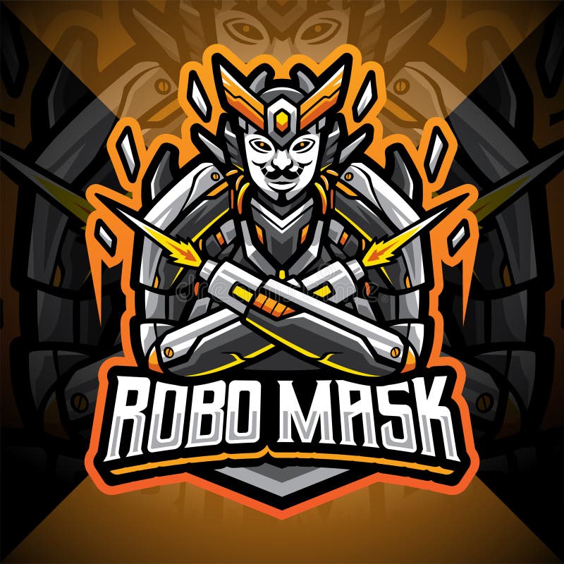 Robo Mask Esport Mascot Logo Stock Vector - Illustration of esport ...