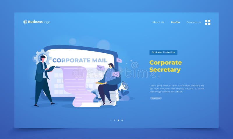 Business Corporate Secretary Illustration Concept Stock Vector ...