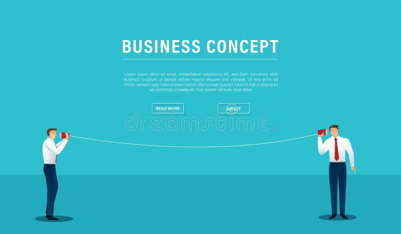 Two Business Communication. Connection Concept, Vector Illustration ...