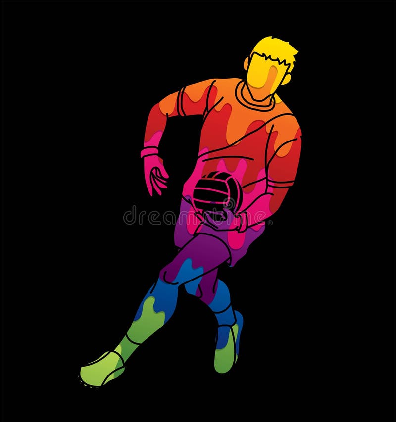 Gaelic football player stock vector. Illustration of traditional - 5844445