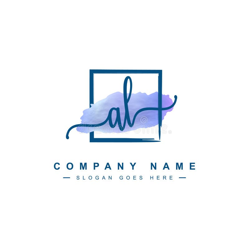 AL Initial Signature Logo - Handwritten Vector Logo for Letter a and L ...