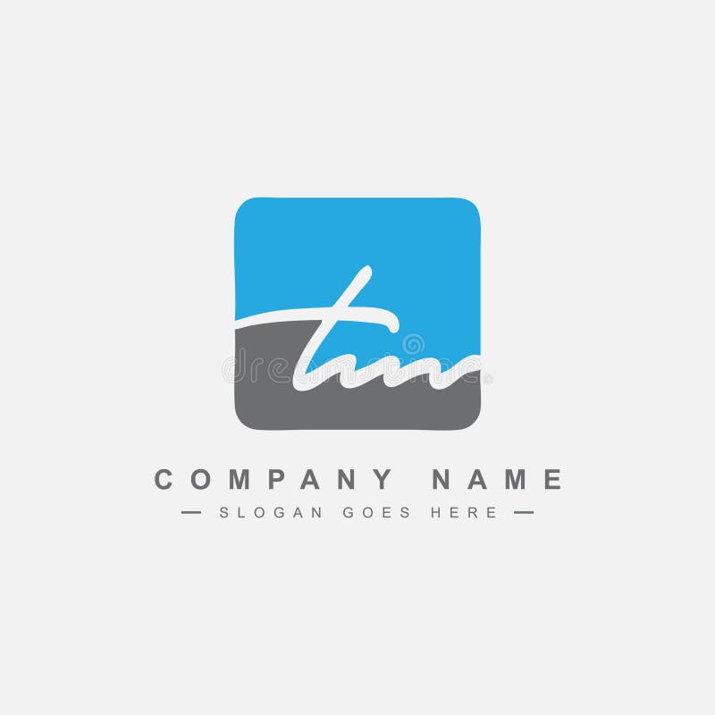 Initial Letter TM Signature Logo - Handwritten Vector Logo Stock Vector ...