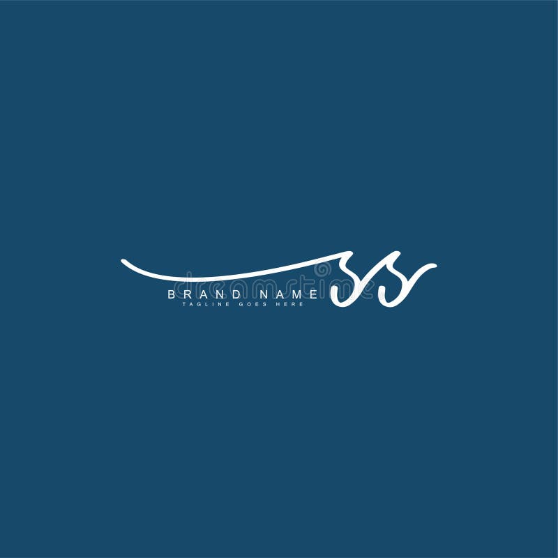 SS Initial Signature Logo - Handwritten Vector Logo Stock Vector ...