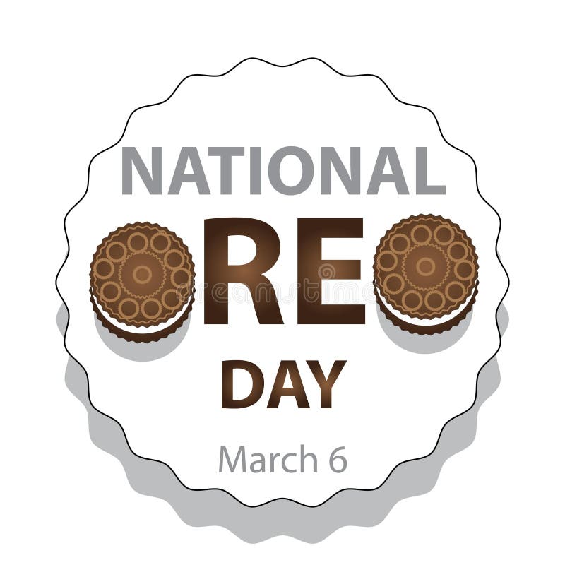 National Oreo Day Sign and Emblem Stock Vector - Illustration of ...