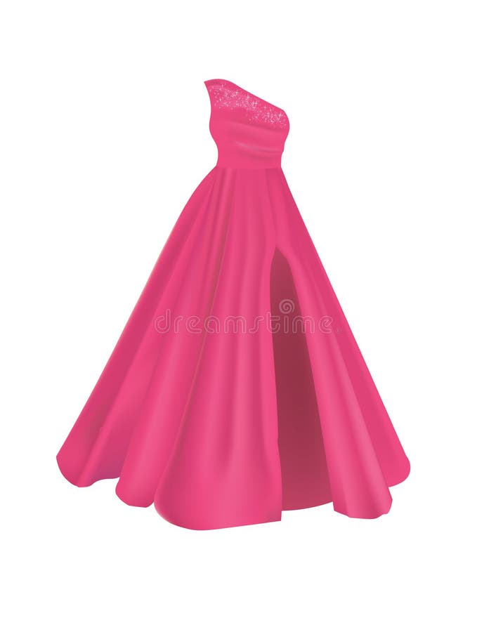 Pink woman dress stock vector. Illustration of bride - 210556869