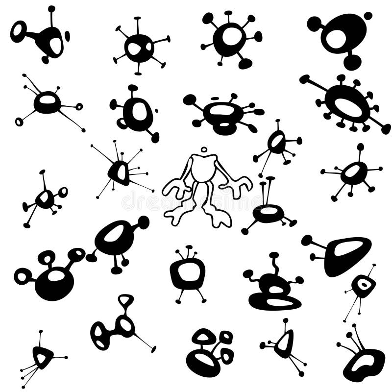 Molecule alien elements stock vector. Illustration of cosmonaut - 210570453