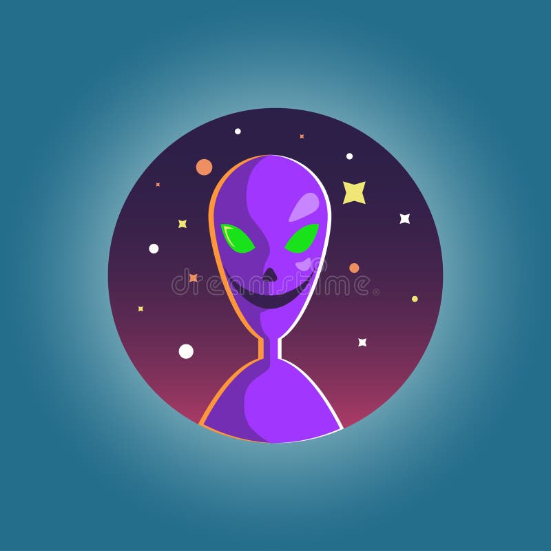 Illustration of an Aliens in the Space Circle Stock Vector ...