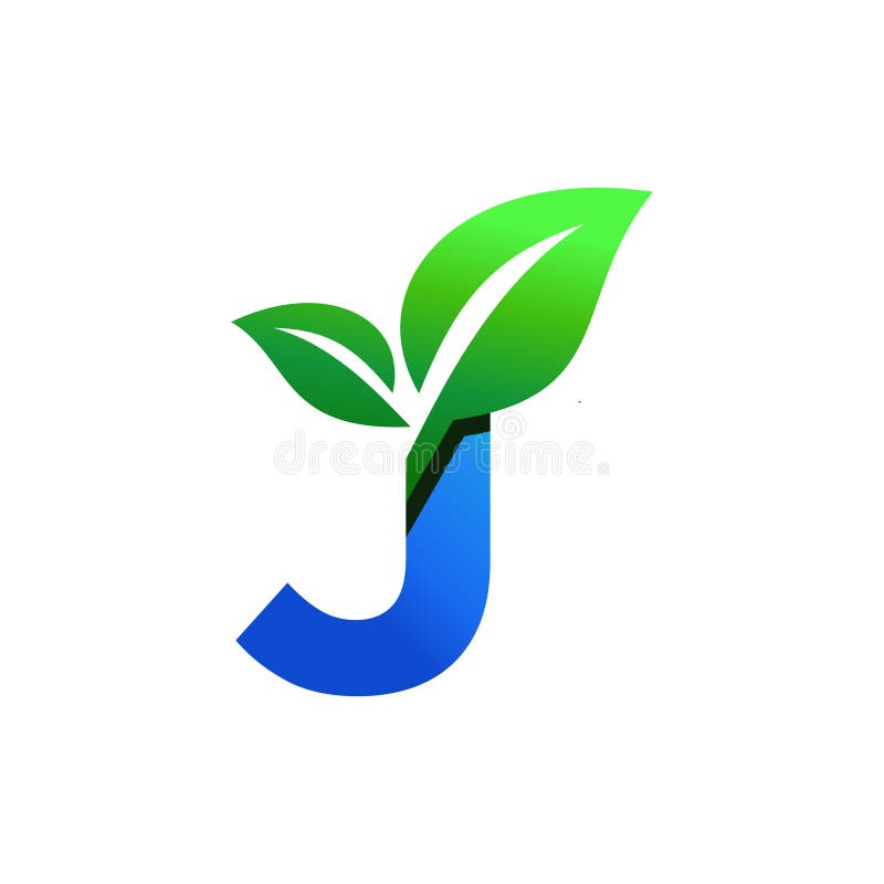 Letter J Leaf Nature Icon Vector Logo Stock Vector - Illustration of ...
