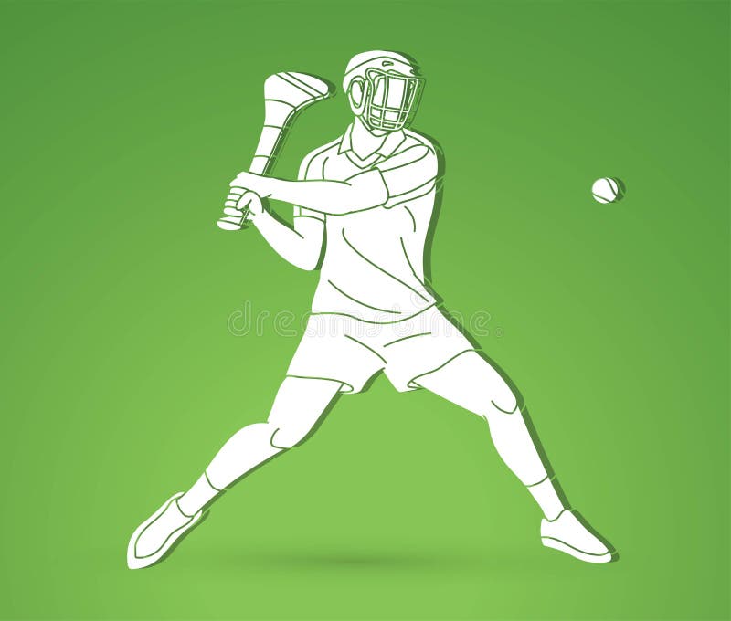 Irish Hurley Sport Cartoon Graphic Vector. Stock Vector - Illustration ...