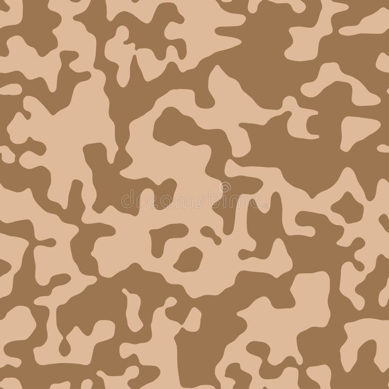 Brown Beige Camouflage Seamless Pattern. Modern Military Camo Texture ...