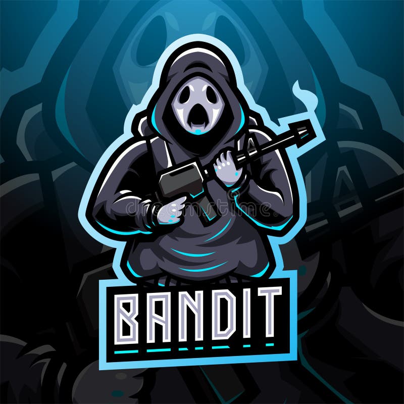 Bandit esport mascot logo stock vector. Illustration of crime - 210730504
