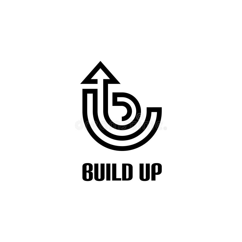 Build Up Modern Line Icon Vector Logo Stock Vector - Illustration of ...