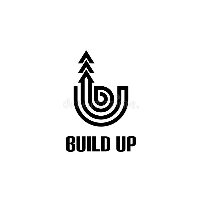 Build Up Modern Line Icon Vector Logo Stock Vector - Illustration of ...
