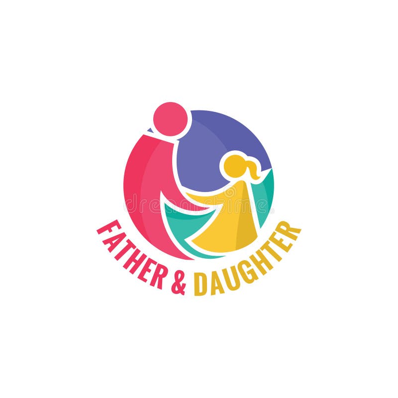 Father and Doughter Logo Design Vecktor Graphic Stock Vector ...