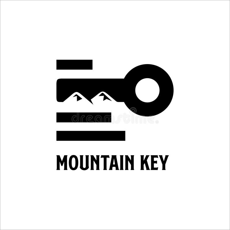 Mountain Key Icon Vector Logo Design Stock Vector - Illustration of ...