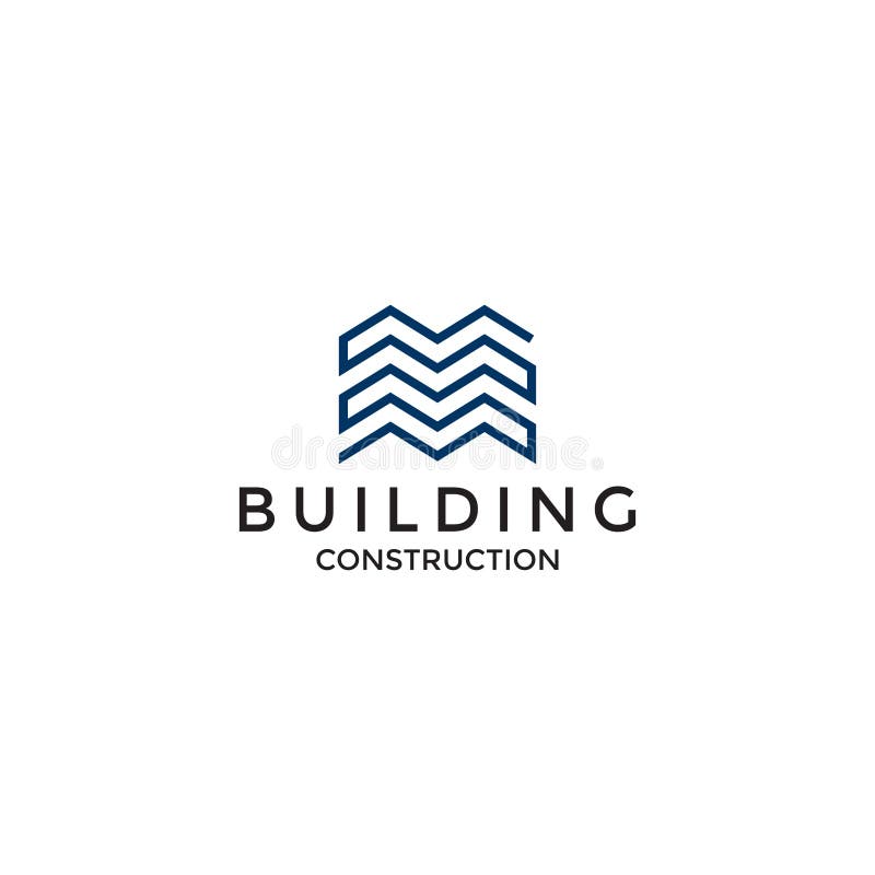 Abstract Modern Building Shape Logo Design Template Stock Vector ...