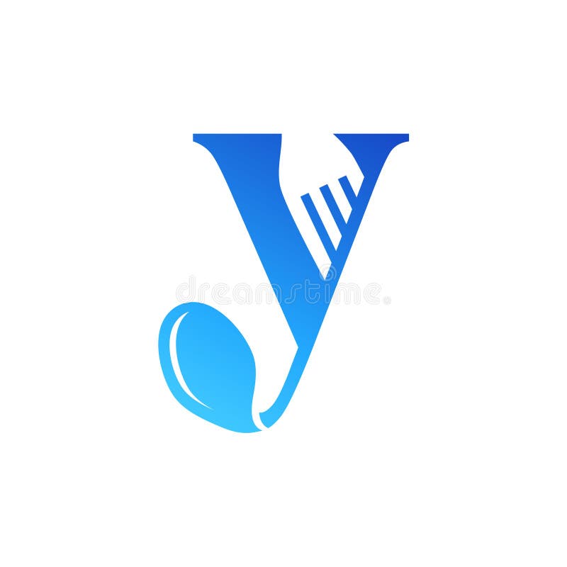 Letter Y Spoon and Fork Logo Design Vecktor Stock Vector - Illustration ...