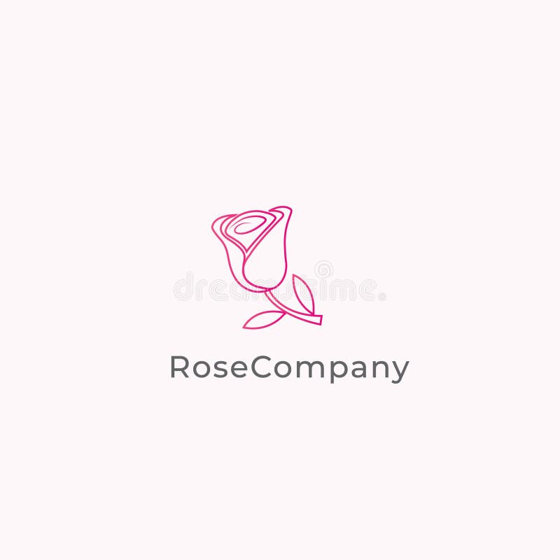 Rose Vector Logo. Rose Emblem Stock Vector - Illustration of logo ...
