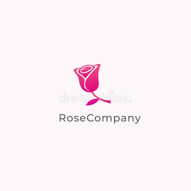 Rose Vector Logo. Rose Emblem Stock Vector - Illustration of elegant ...