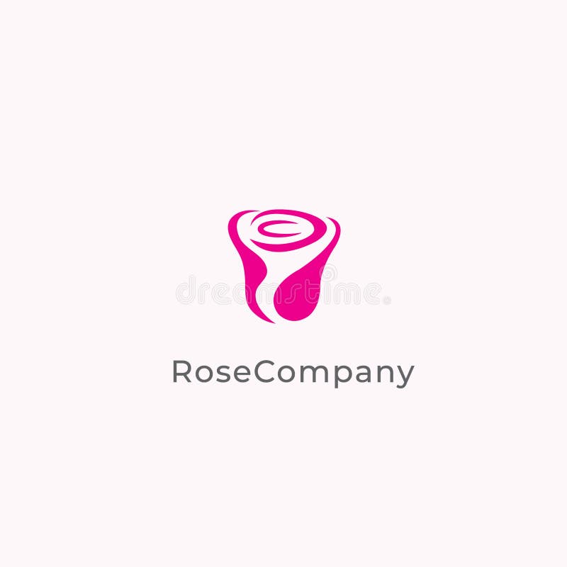 Rose Vector Logo. Rose Emblem Stock Vector - Illustration of decorate ...