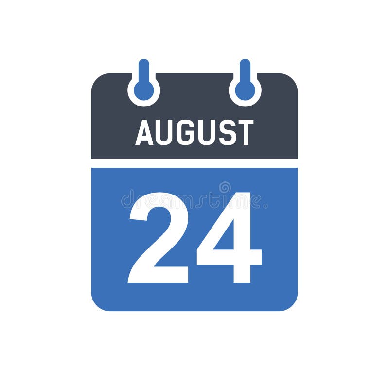 August 24 Calendar Date Icon, Event Date Icon, Calendar Date, Icon ...