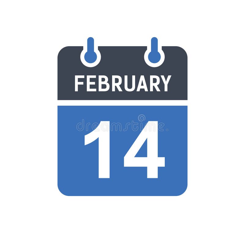 February 14 Calendar Date Icon, Event Date Icon, Calendar Date, Icon ...