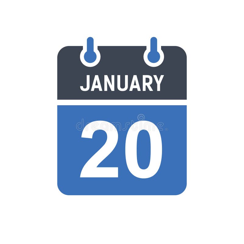 January 20 Calendar Date Icon, Event Date Icon, Calendar Date, Icon ...