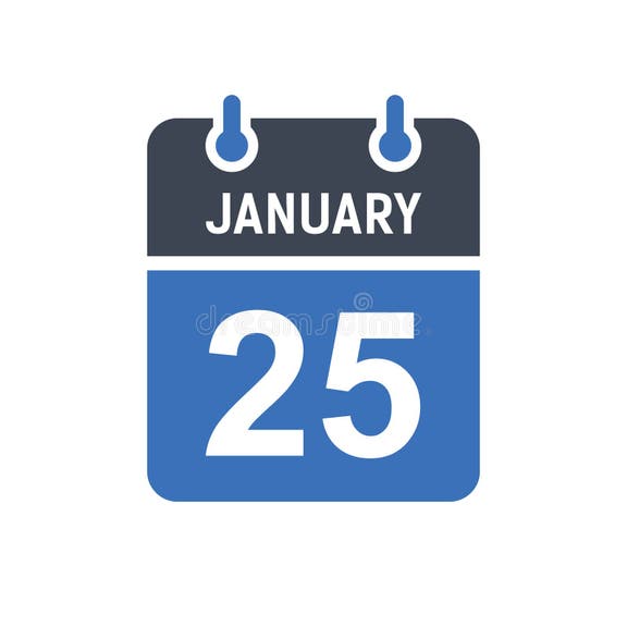 January 25 Calendar Date Icon, Event Date Icon, Calendar Date, Icon ...