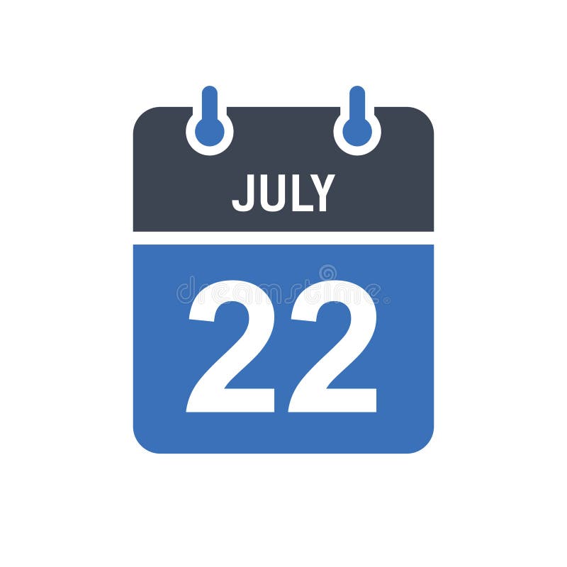 July 22 Calendar Date Icon, Event Date Icon, Calendar Date, Icon Design ...