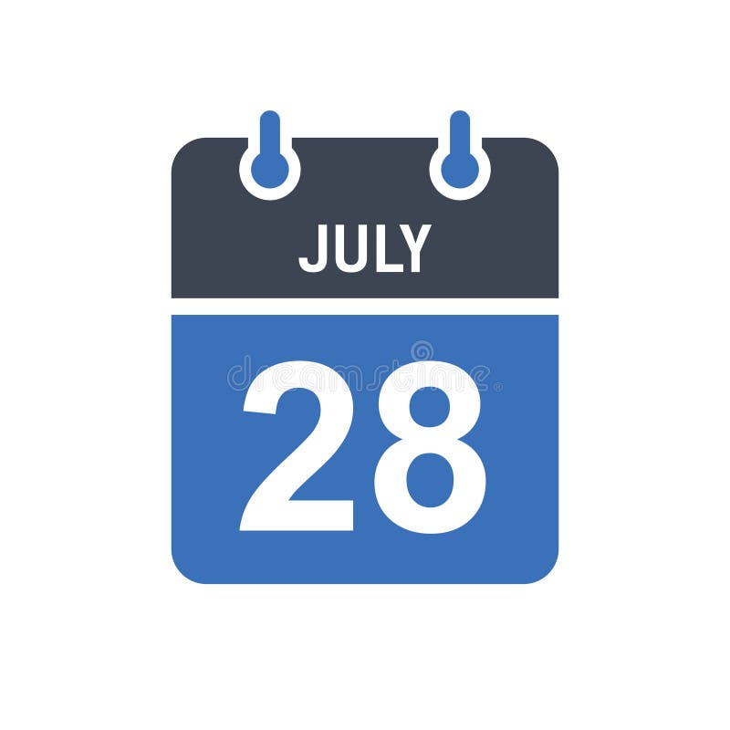 July 28 Calendar Date Icon, Event Date Icon, Calendar Date, Icon Design ...