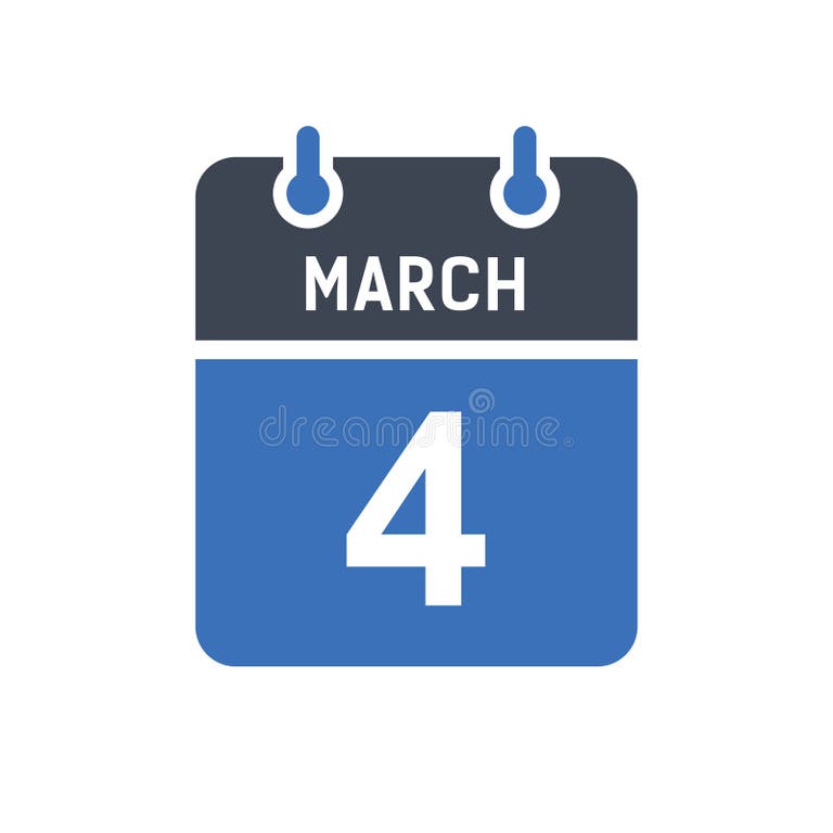 March 4 Calendar Date Icon, Event Date Icon, Calendar Date, Icon Design ...