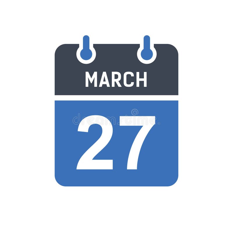 March 27 Calendar Date Icon, Event Date Icon, Calendar Date, Icon ...