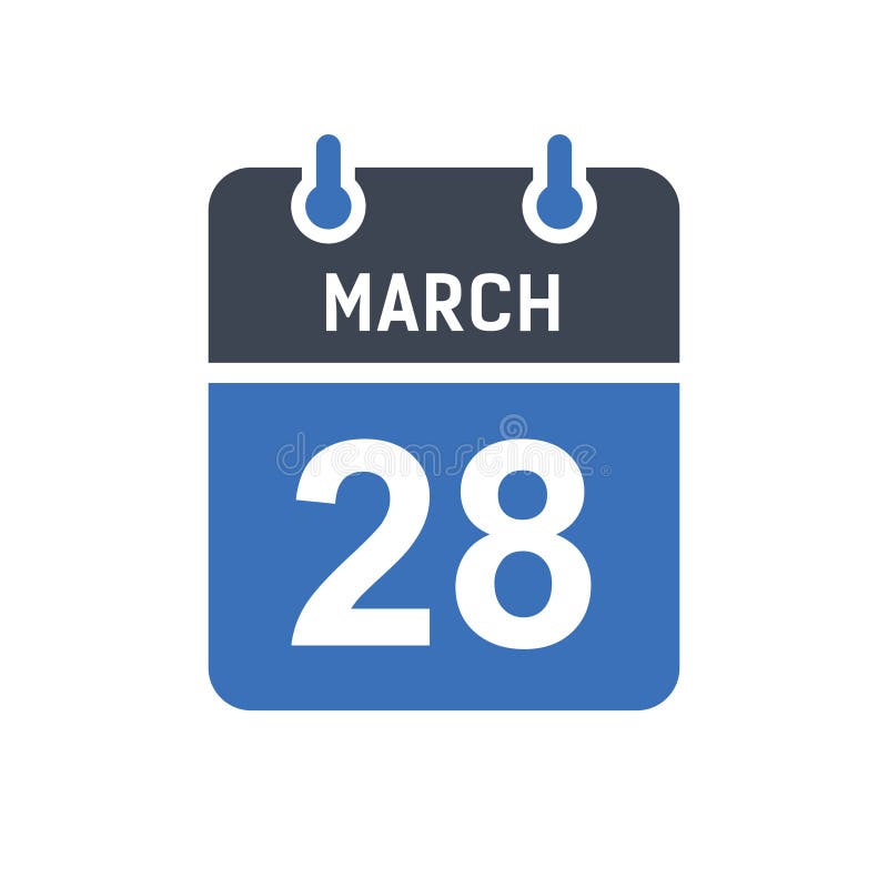 March 28 Calendar Date Icon, Event Date Icon, Calendar Date, Icon ...