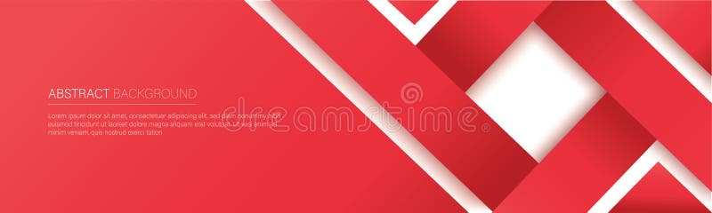 Modern Red Line Banner. Vector Illustration Stock Vector - Illustration ...