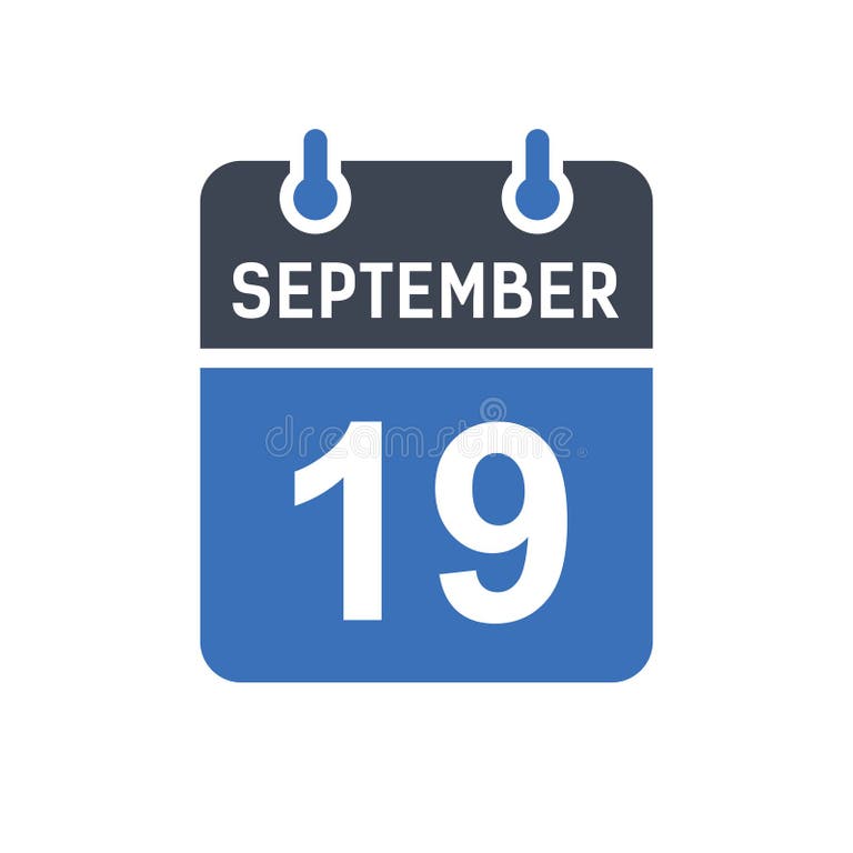 September 19 Calendar Date Icon, Event Date Icon, Calendar Date, Icon ...