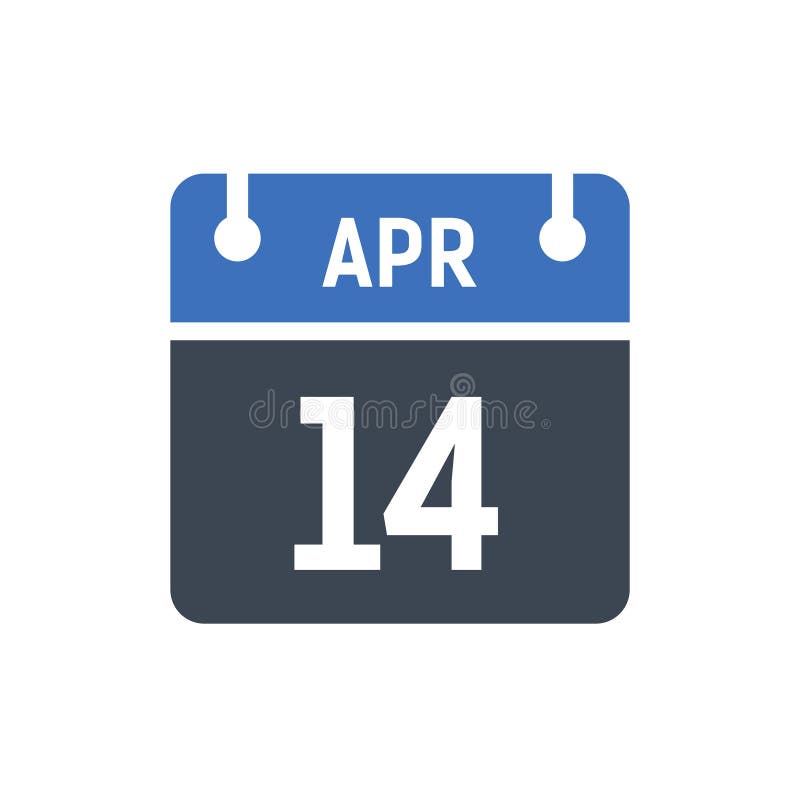 April 14 Calendar, Date, Interface, Time Icon, Web, Internet, Setting ...