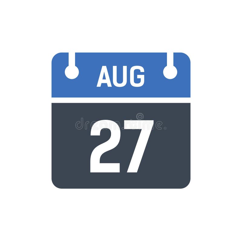 August 27 Calendar, Date, Interface, Time Icon, Web, Internet, Setting ...