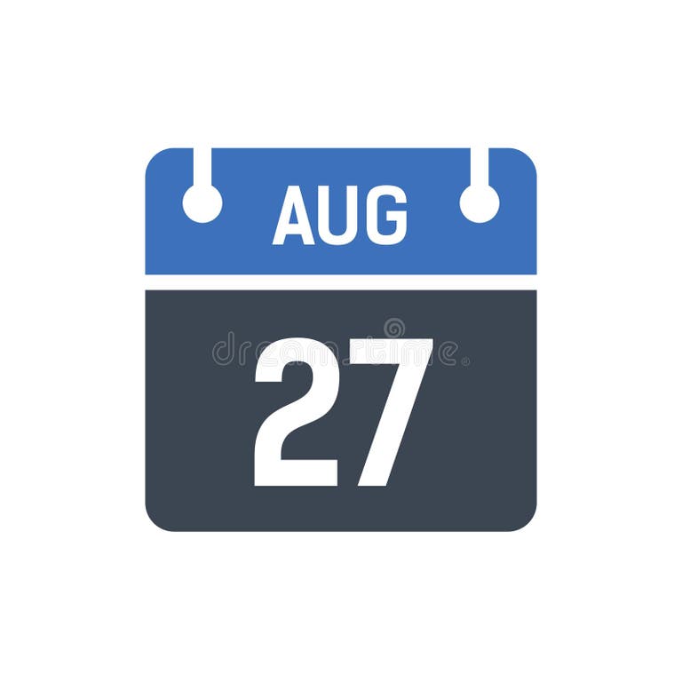 August 27 Calendar, Date, Interface, Time Icon, Web, Internet, Setting ...