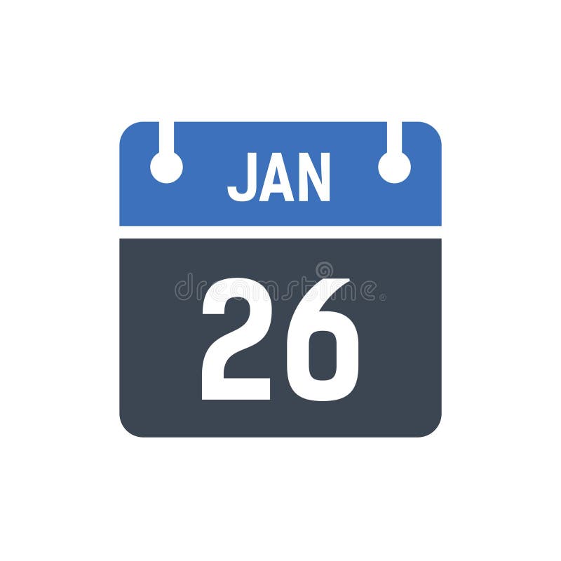 26 January Calendar Icon Stock Illustrations – 89 26 January Calendar ...
