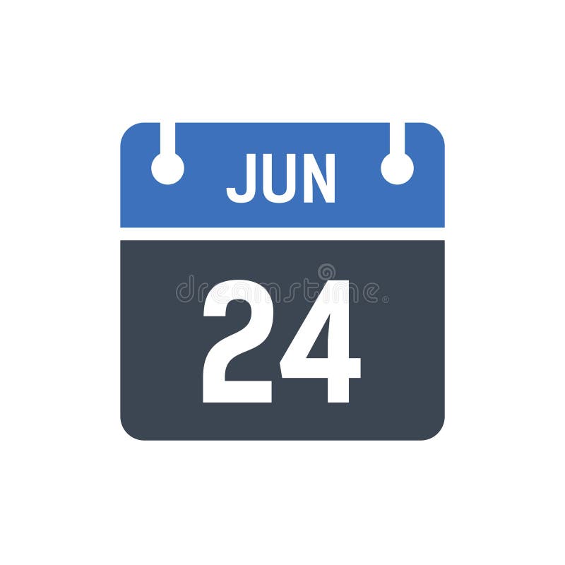June 24 Calendar, Date, Interface, Time Icon, Web, Internet, Setting ...