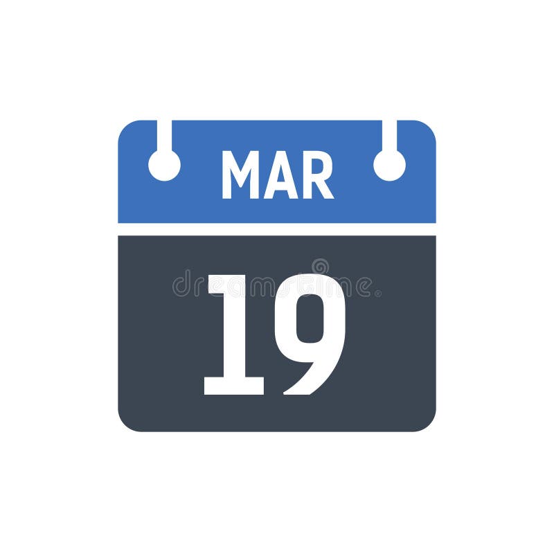 March 19 Calendar, Date, Interface, Time Icon, Web, Internet, Setting ...