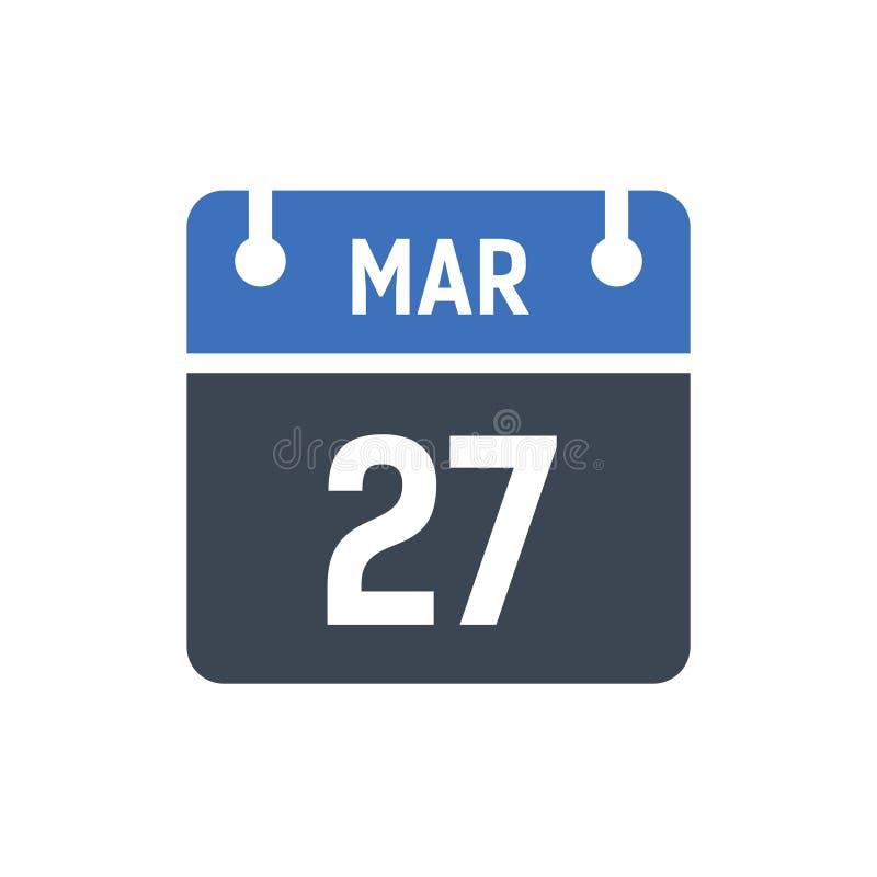 March 27 Calendar, Date, Interface, Time Icon, Web, Internet, Setting ...