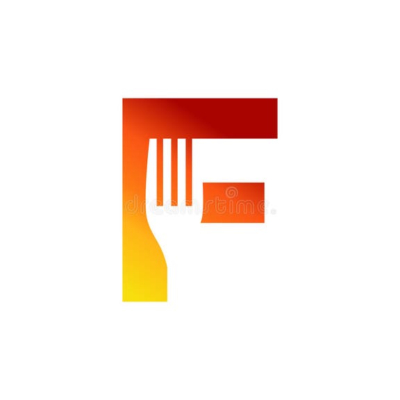 Letter F Fork Logo Design Vecktor Icon Graphic Stock Vector ...