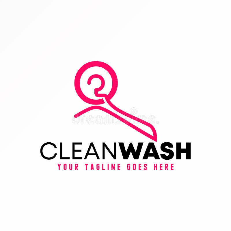 Coat Hanger Logo. Clothesline Design. Laundry Concept Stock Vector ...