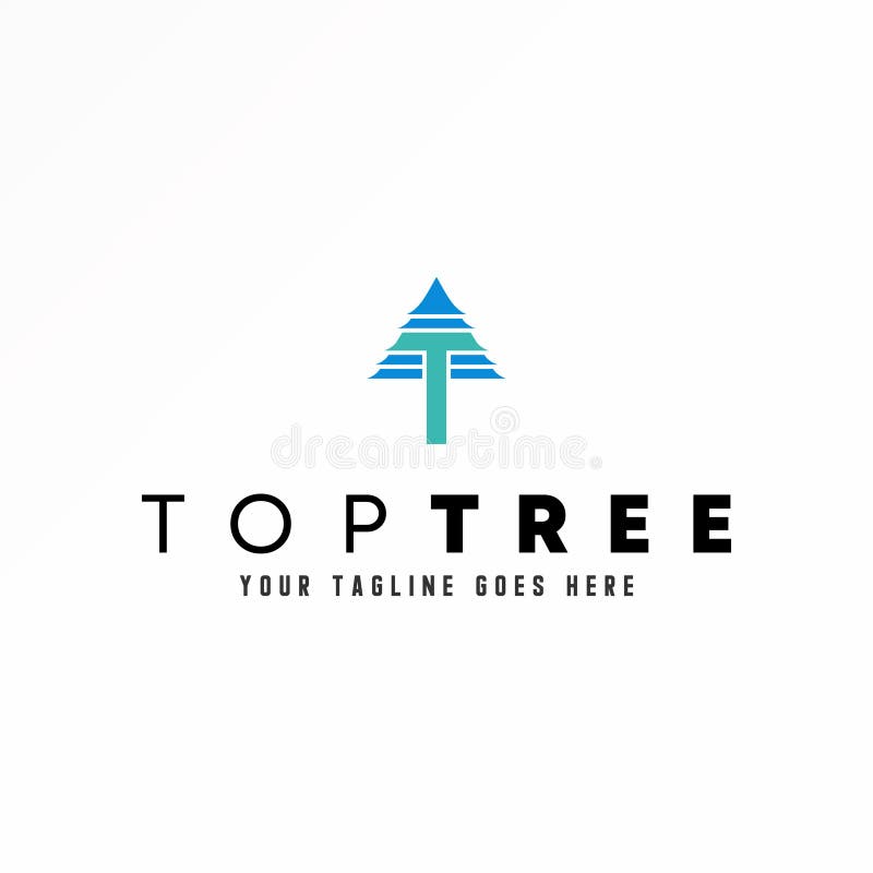 Logo T Abstract Concept. Tree Shape Design. Stock Vector - Illustration ...
