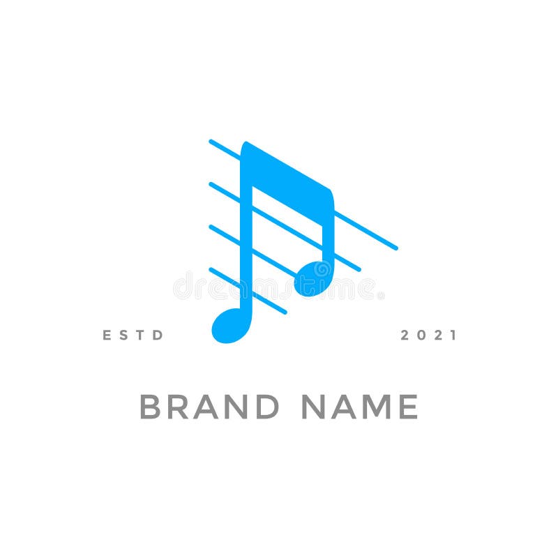 Simple and Clean Music Logo Stock Vector - Illustration of isolated ...