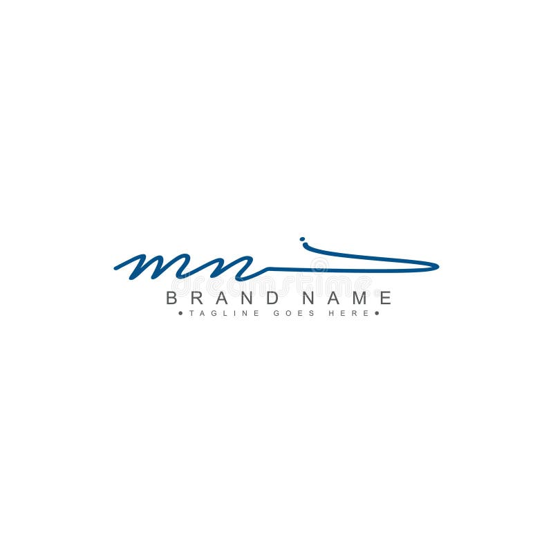 MN Initial Signature Logo - Handwritten Vector Logo for Initial Letter ...