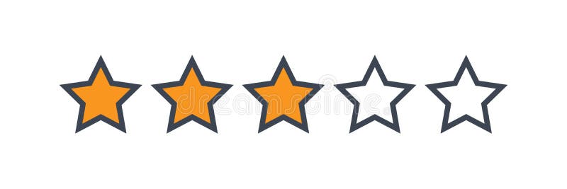 Three Stars Customer Product Rating Review Flat Icon, Three Stars ...