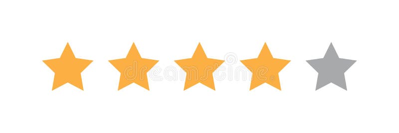 Four Stars Customer Product Rating Review Flat Icon, Four Stars ...